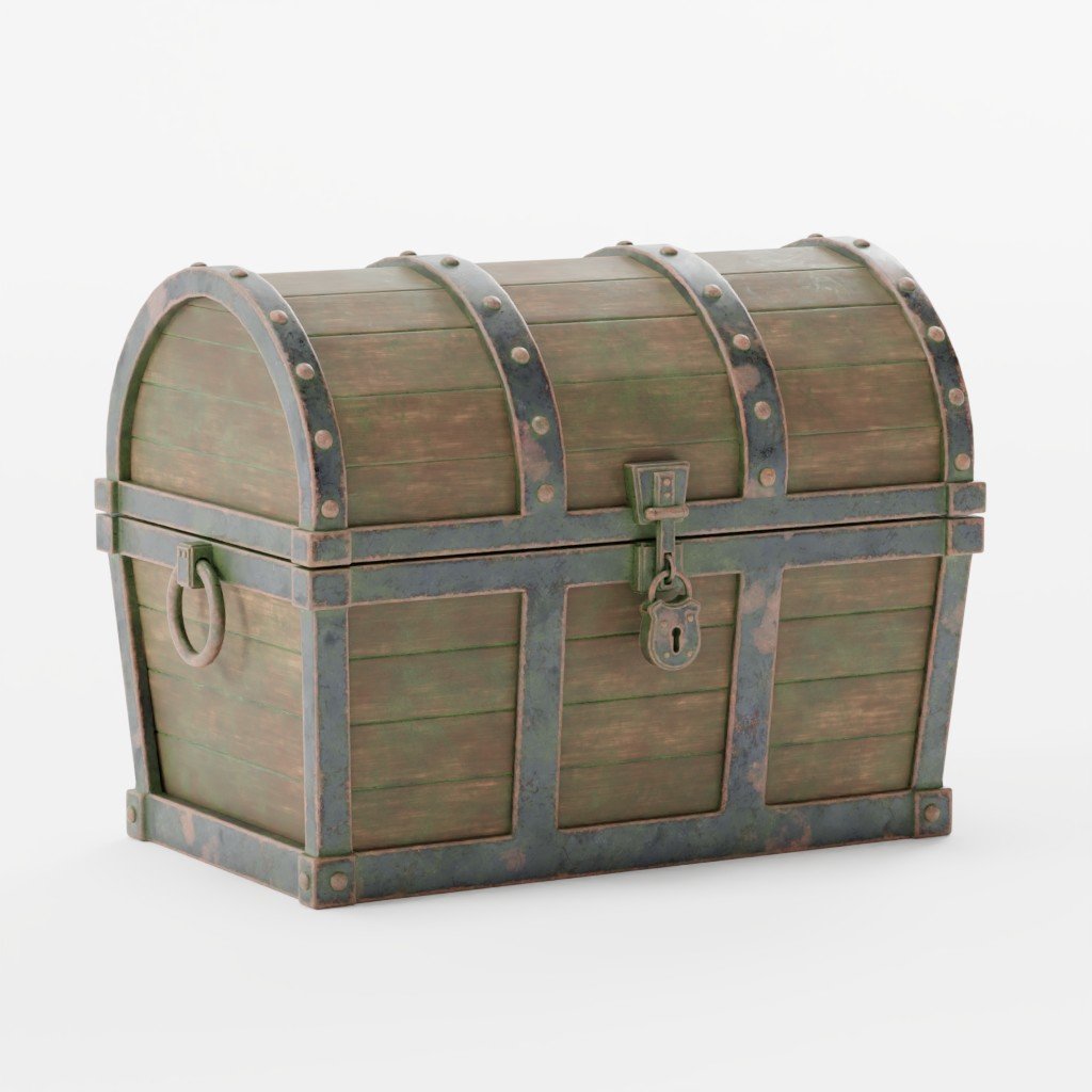 Treasure Chest | FREE 3D Bag / Suitcase models | BlenderKit