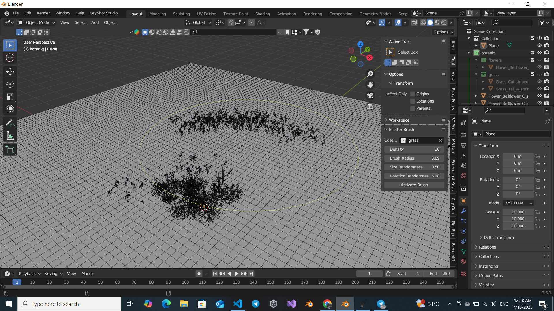 Procedural Scatter Brush | BlenderKit