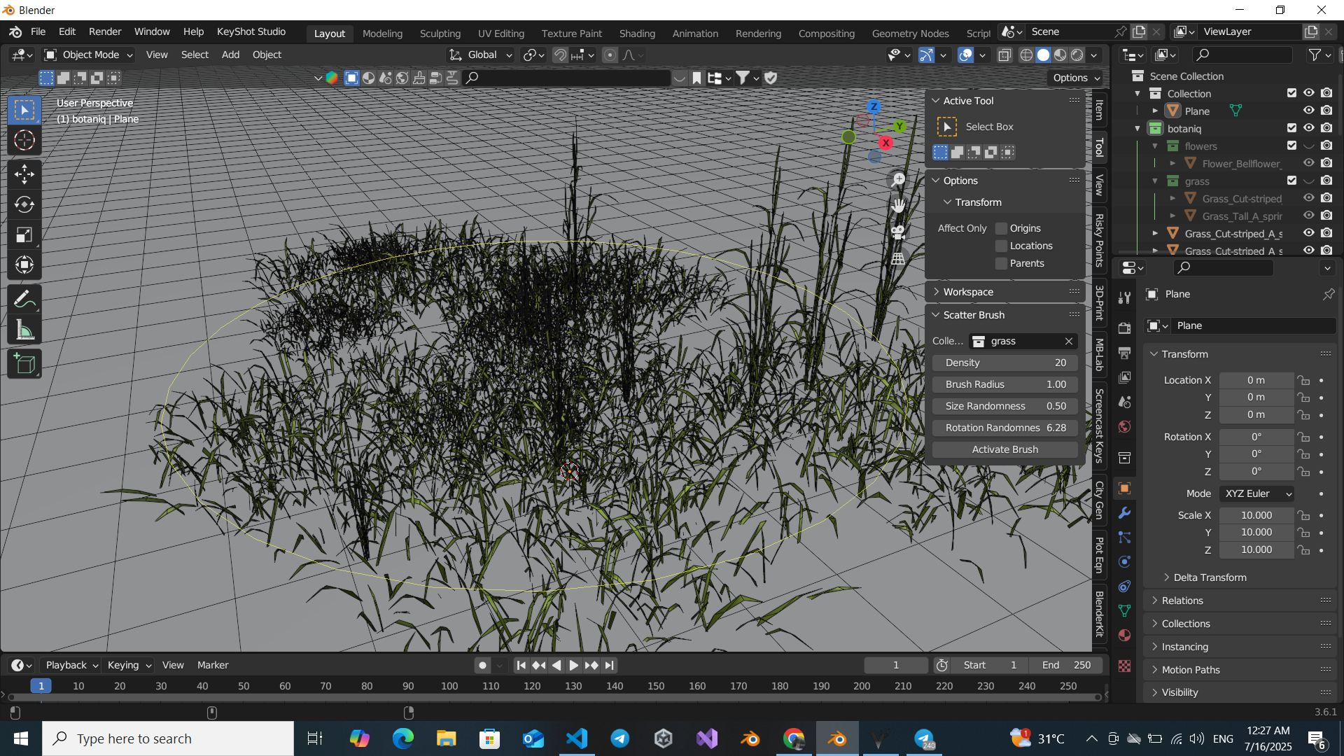 Procedural Scatter Brush | BlenderKit