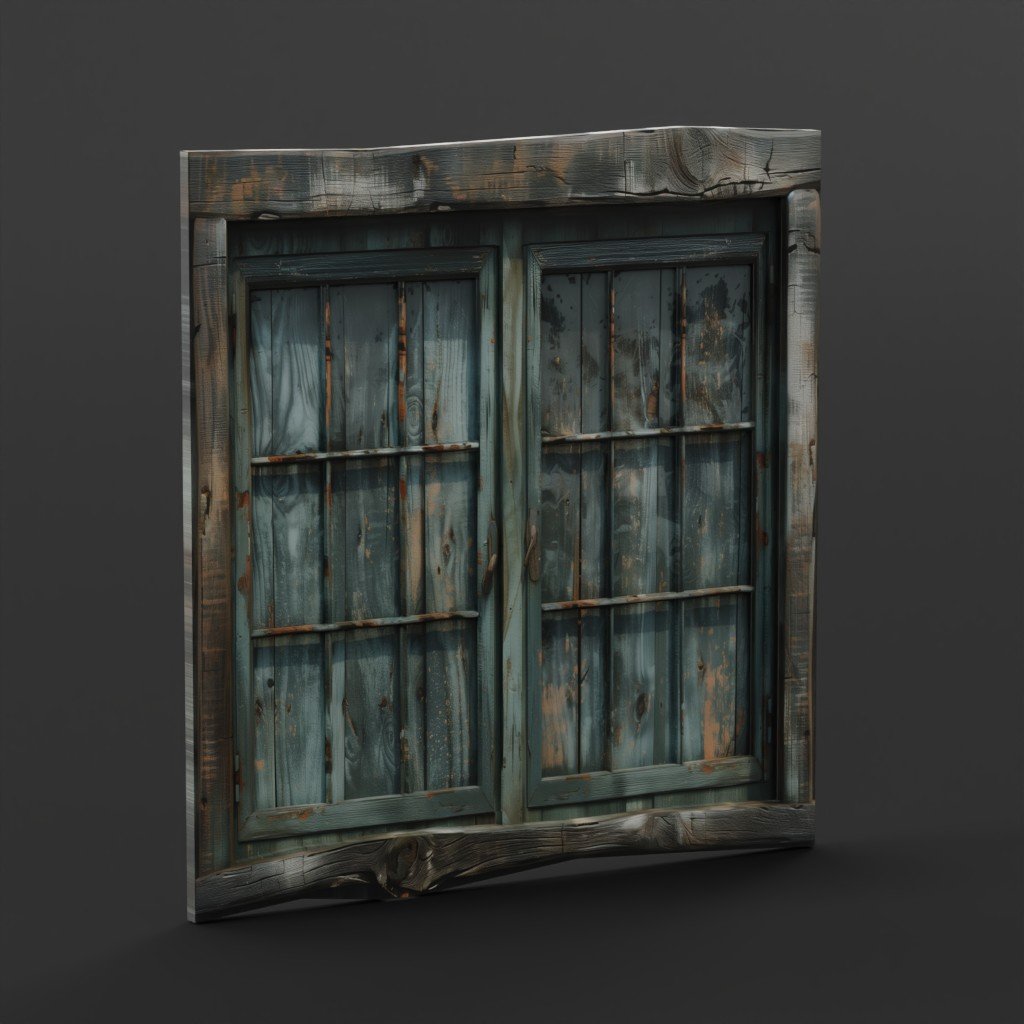 Old window - T - 116 | Windows models | BlenderKit