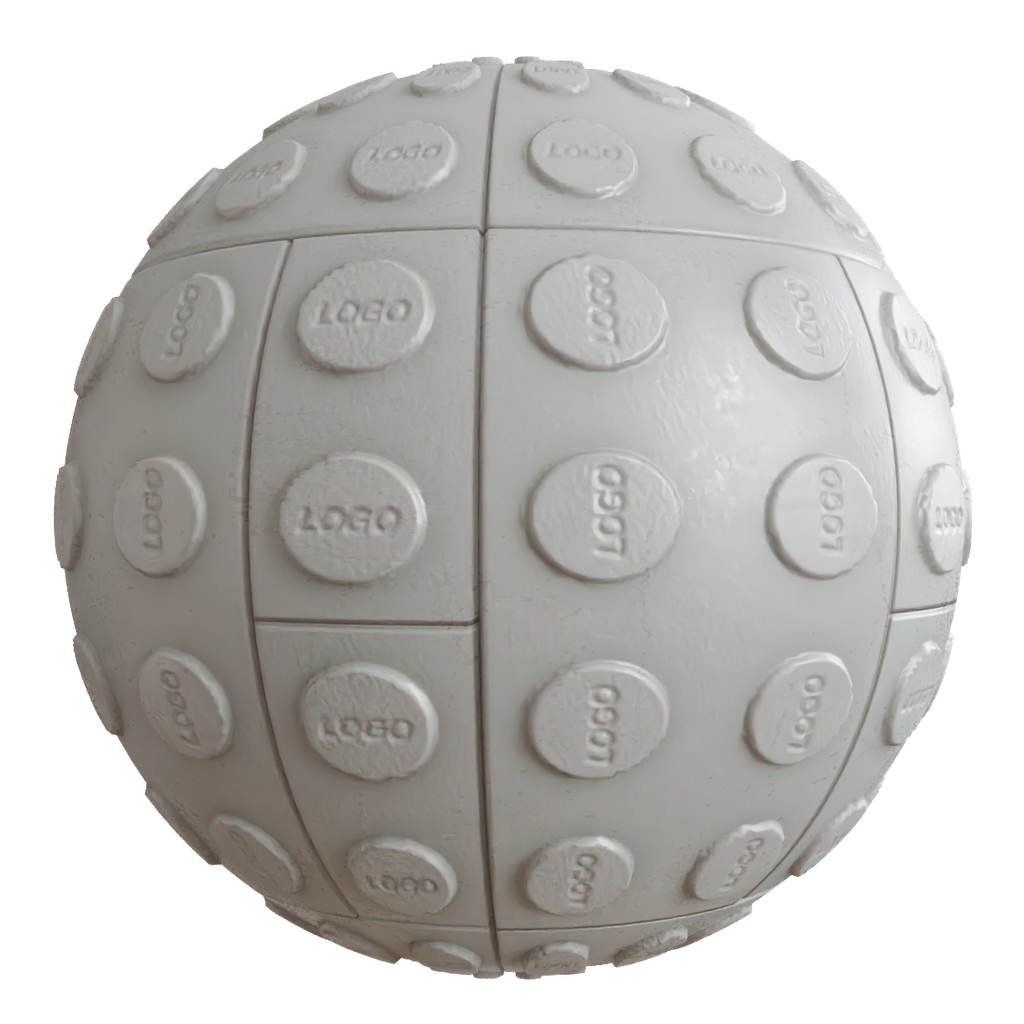Lego Block White | FREE plastic materials | BlenderKit