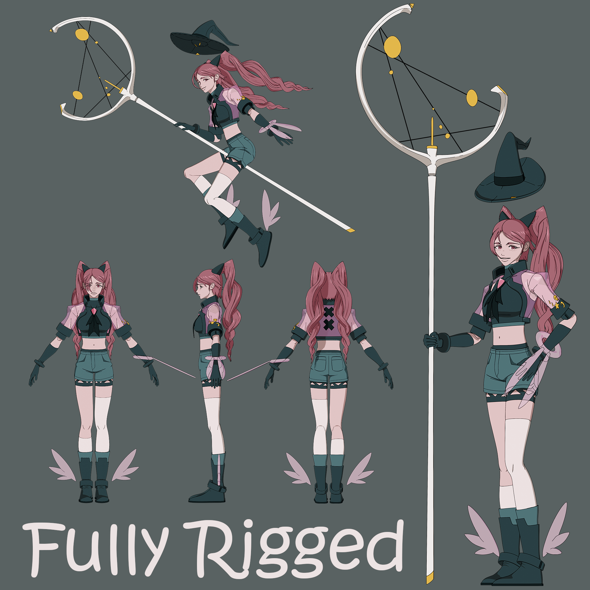 Fully Rigged Anime Girl | Women models | BlenderKit