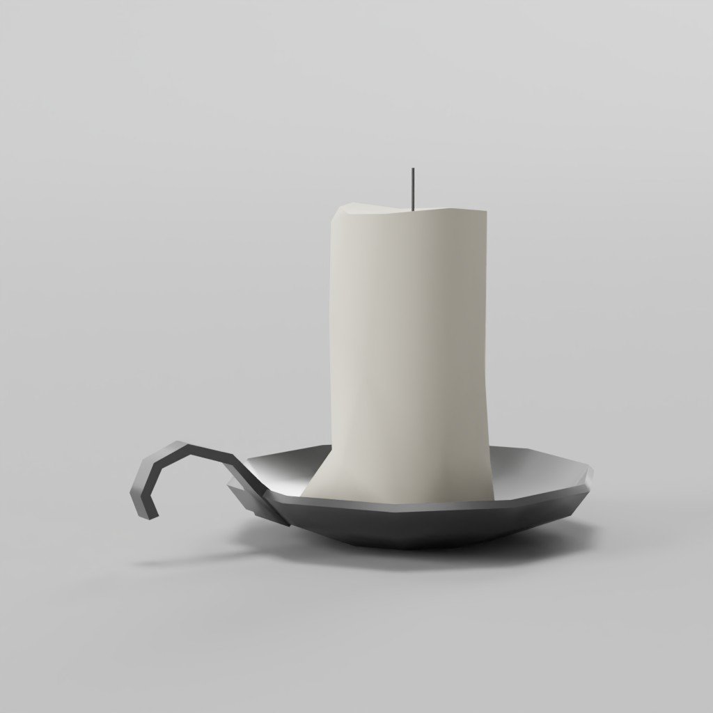 Candle - LowPoly | Lights models | BlenderKit
