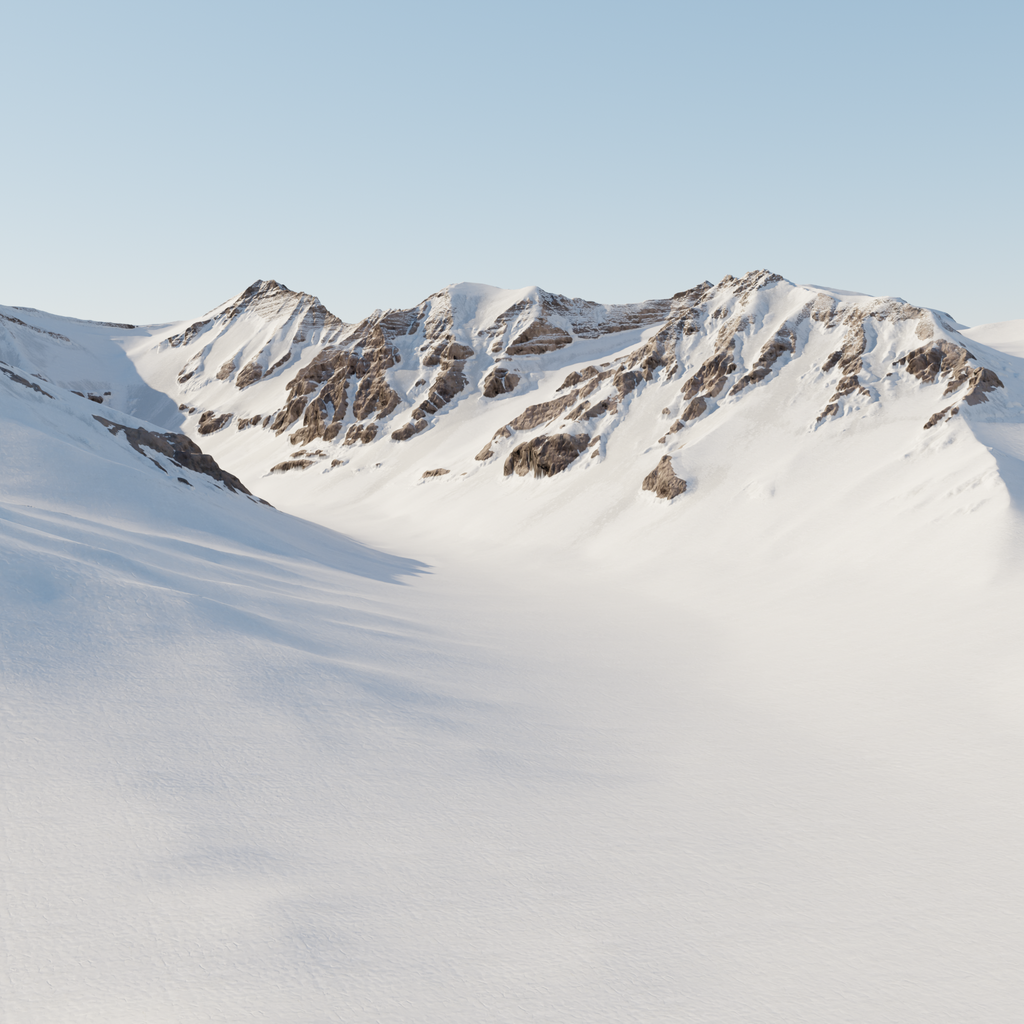Winter Snow Mountain Landscape | Terrains models | BlenderKit