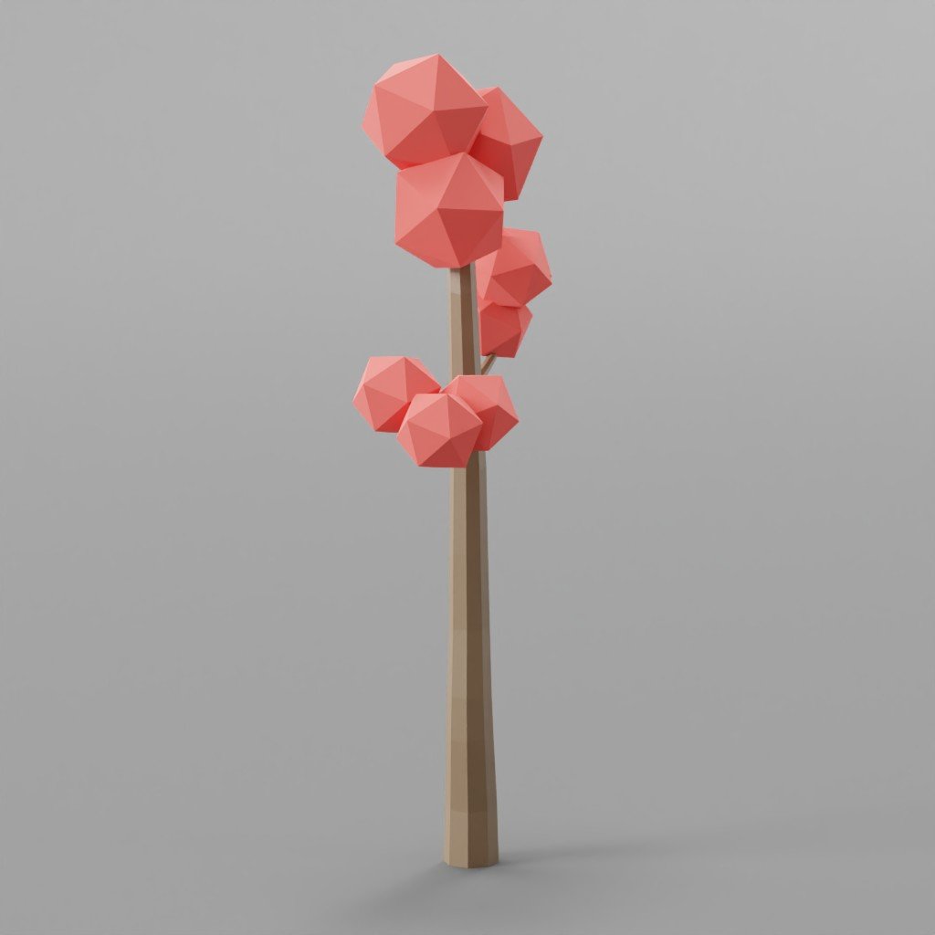 Lowpoly Fruit Trees | Trees models | BlenderKit