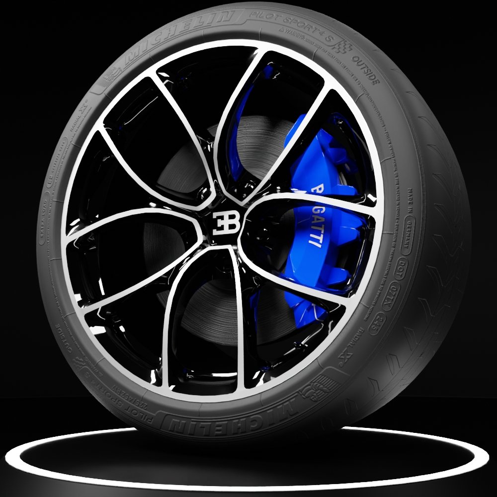 Bugatti Tyre | FREE Vehicle Parts models | BlenderKit