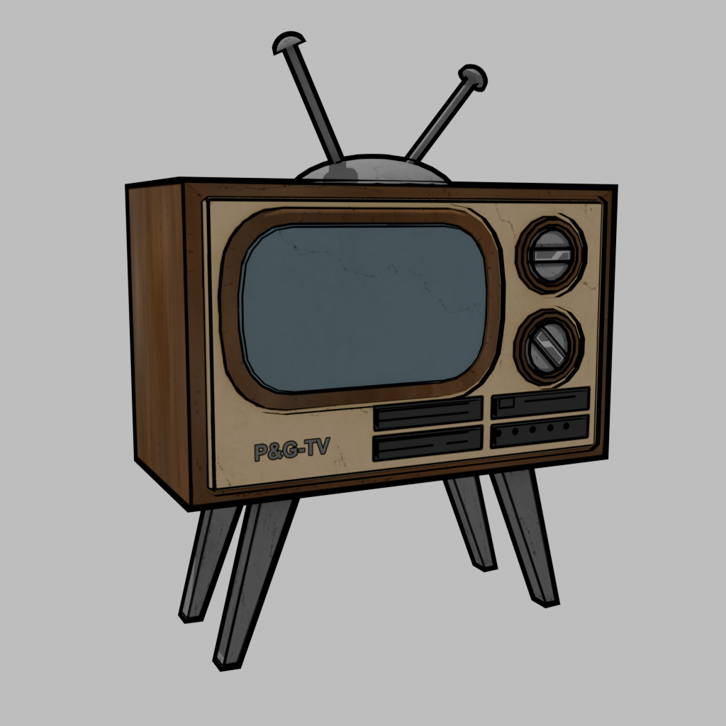 TV-Cartoon Style | Video devices models | BlenderKit