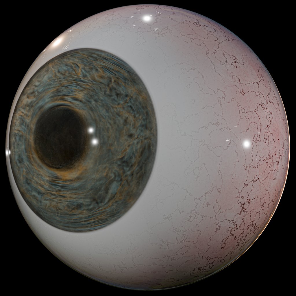 Realistic procedural eye ball | FREE human materials | BlenderKit