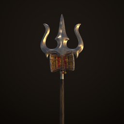 Trident - Shiv Trishul | FREE Historical Weapons models | BlenderKit