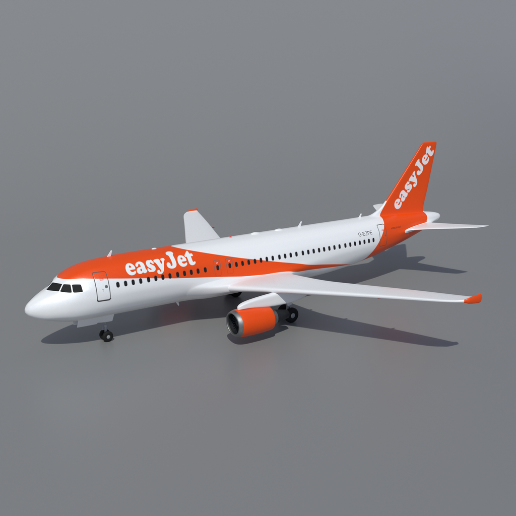 Airbus A320 Easyjet | Airplane models | BlenderKit