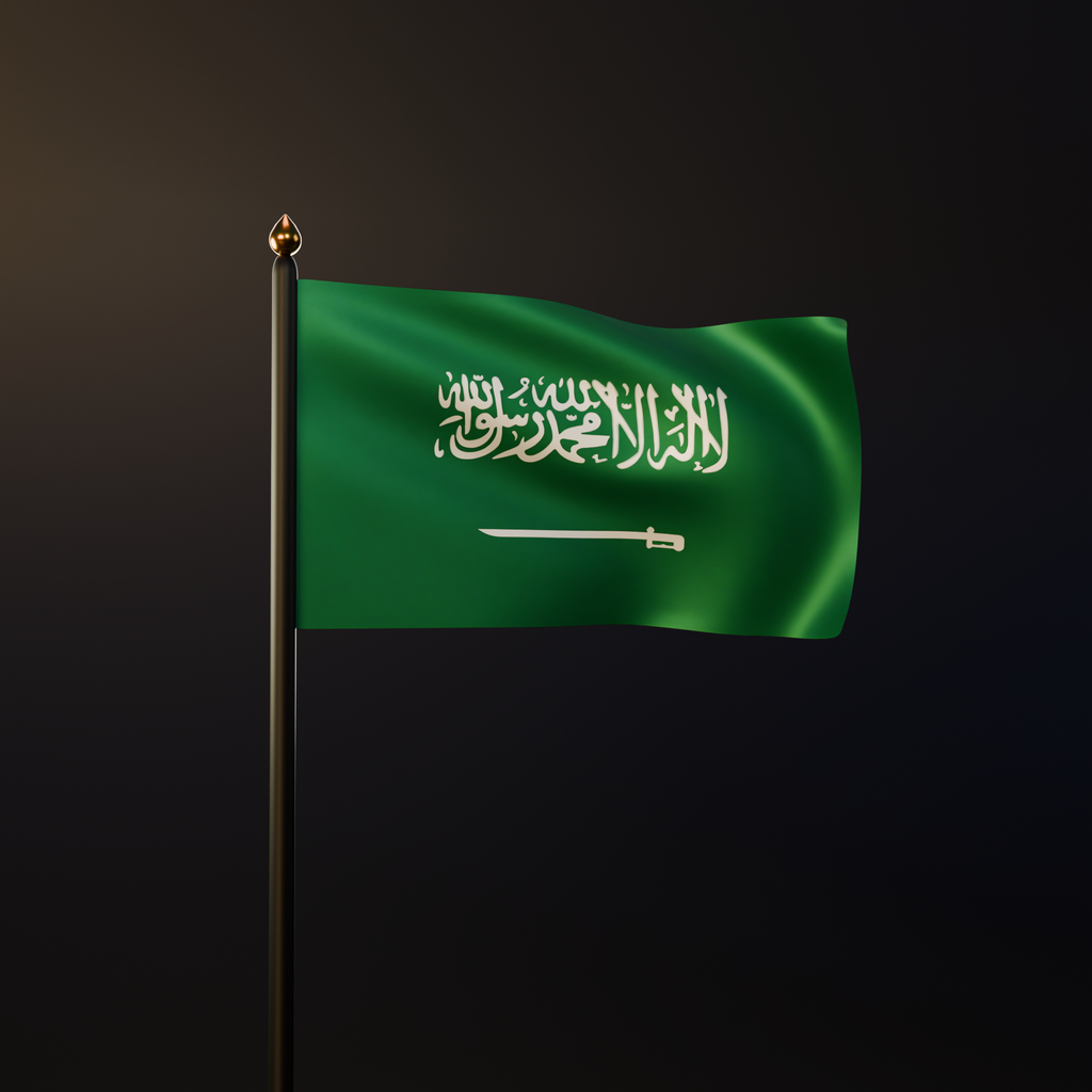 KSA Flag - Animated | Simulations models | BlenderKit