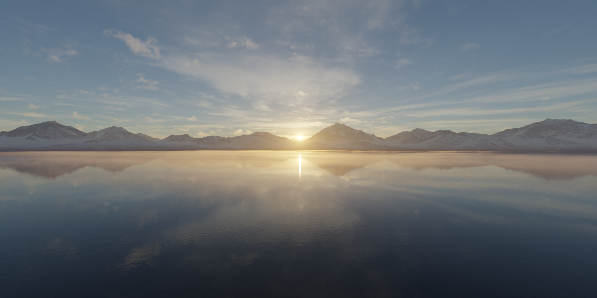 Sunset over Mountain and Lake | FREE Landscapes HDRis | BlenderKit