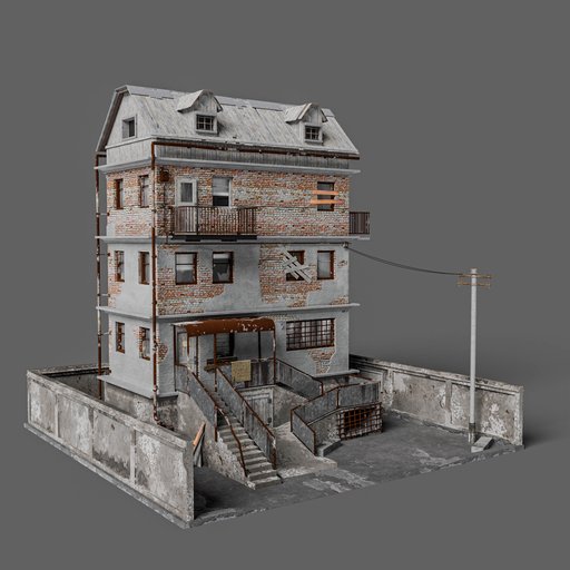 House in disrepair | Private Buildings models | BlenderKit