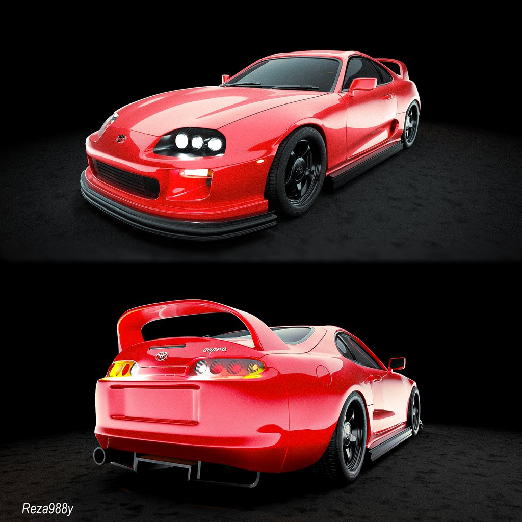 BlenderKit | Download the Toyota-Supra-mk4 model