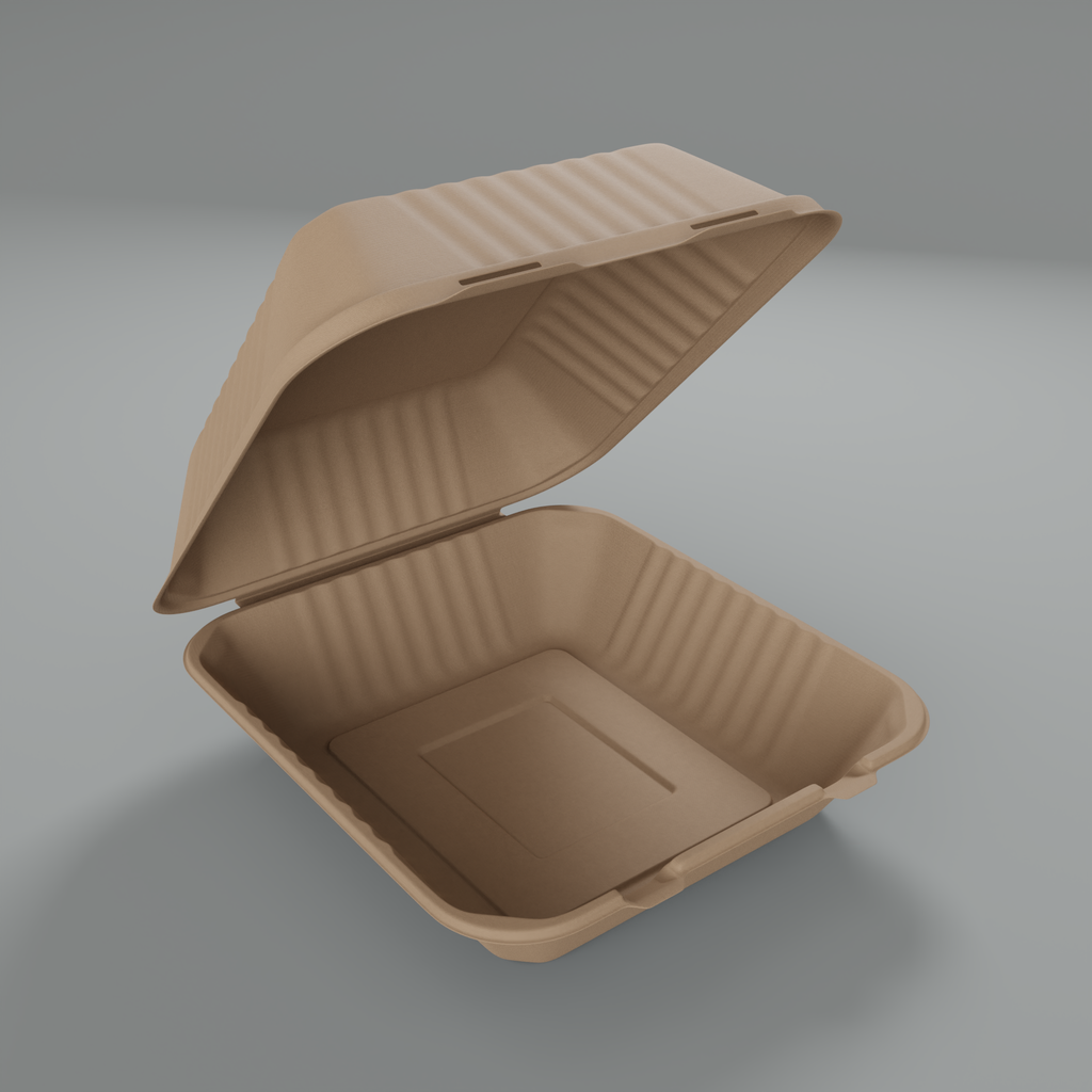 Bagasse Food Box | Food models | BlenderKit