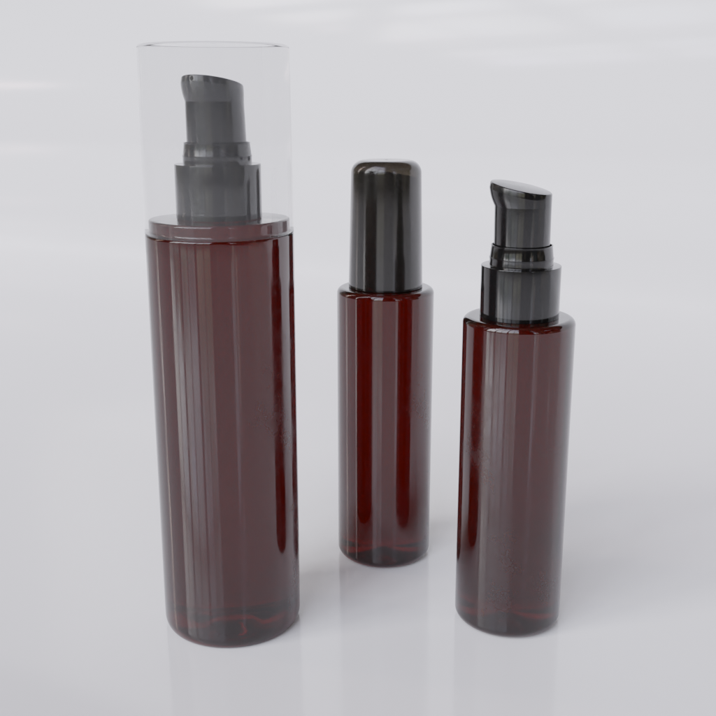 Amber Plastic Bottles | Miscellaneous models | BlenderKit