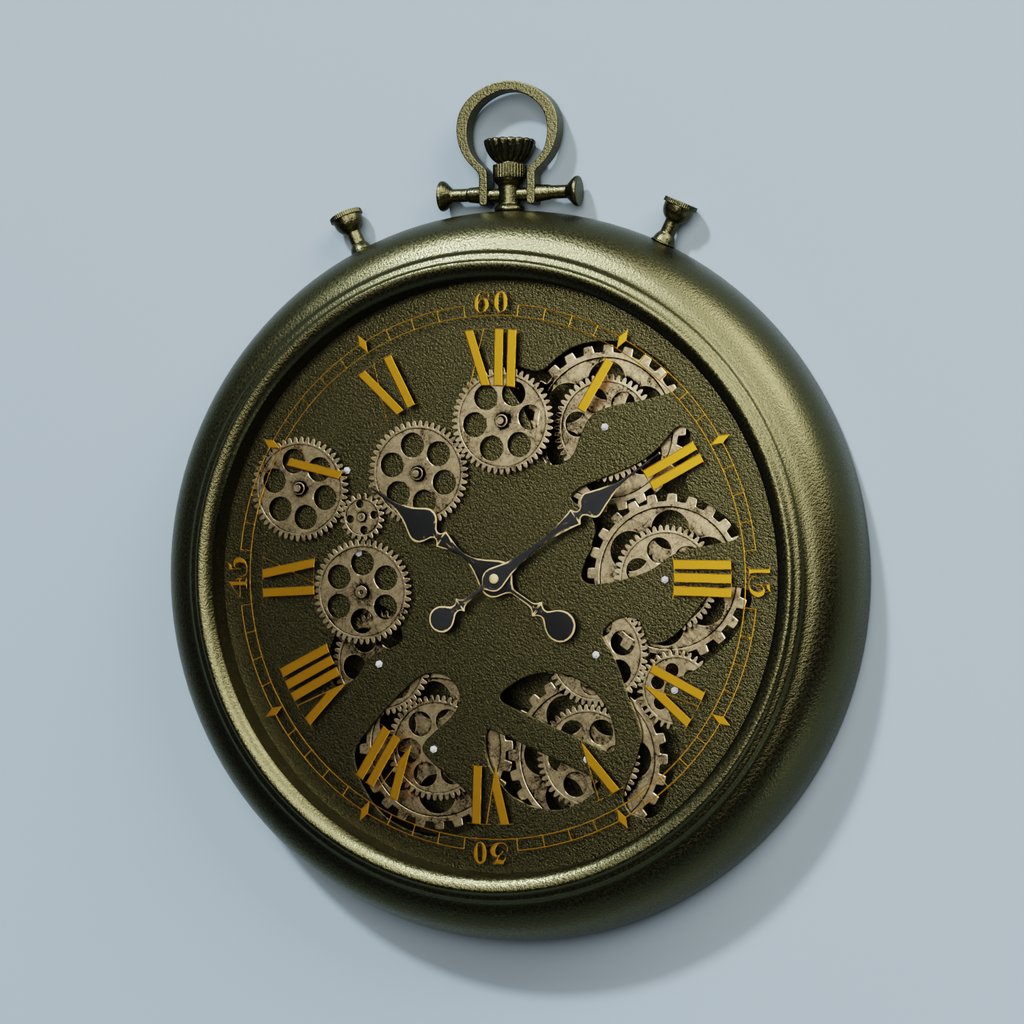 Vintage wall clock | Clocks models | BlenderKit