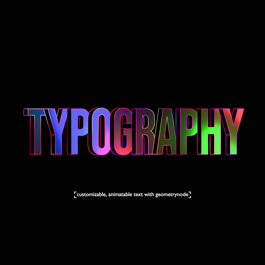 Colorful Neon Typography | Typography scenes | BlenderKit