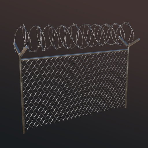 Military fence v2 | Fences models | BlenderKit