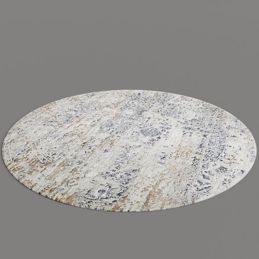 Round faded pattern carpet | FREE Carpets models | BlenderKit
