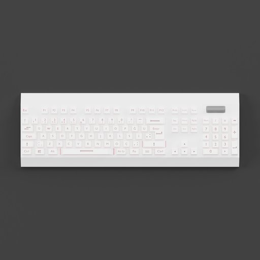 White Keyboard | FREE Keyboards models | BlenderKit