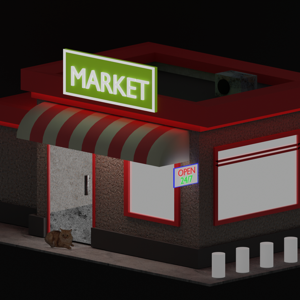 BlenderKit | Download the Supermarket store scene