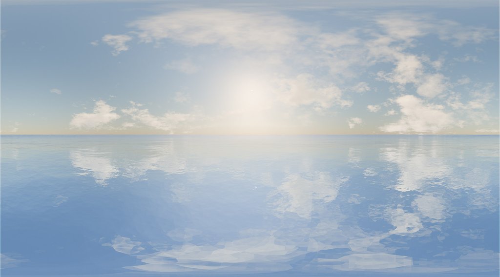 Soft Sky Ocean Reflection | Water Environments HDRis | BlenderKit