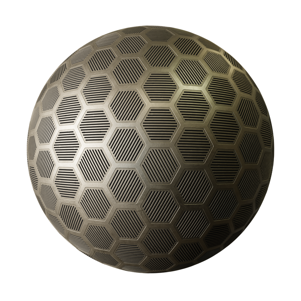 Metal vents hexagonal | FREE metal materials | BlenderKit