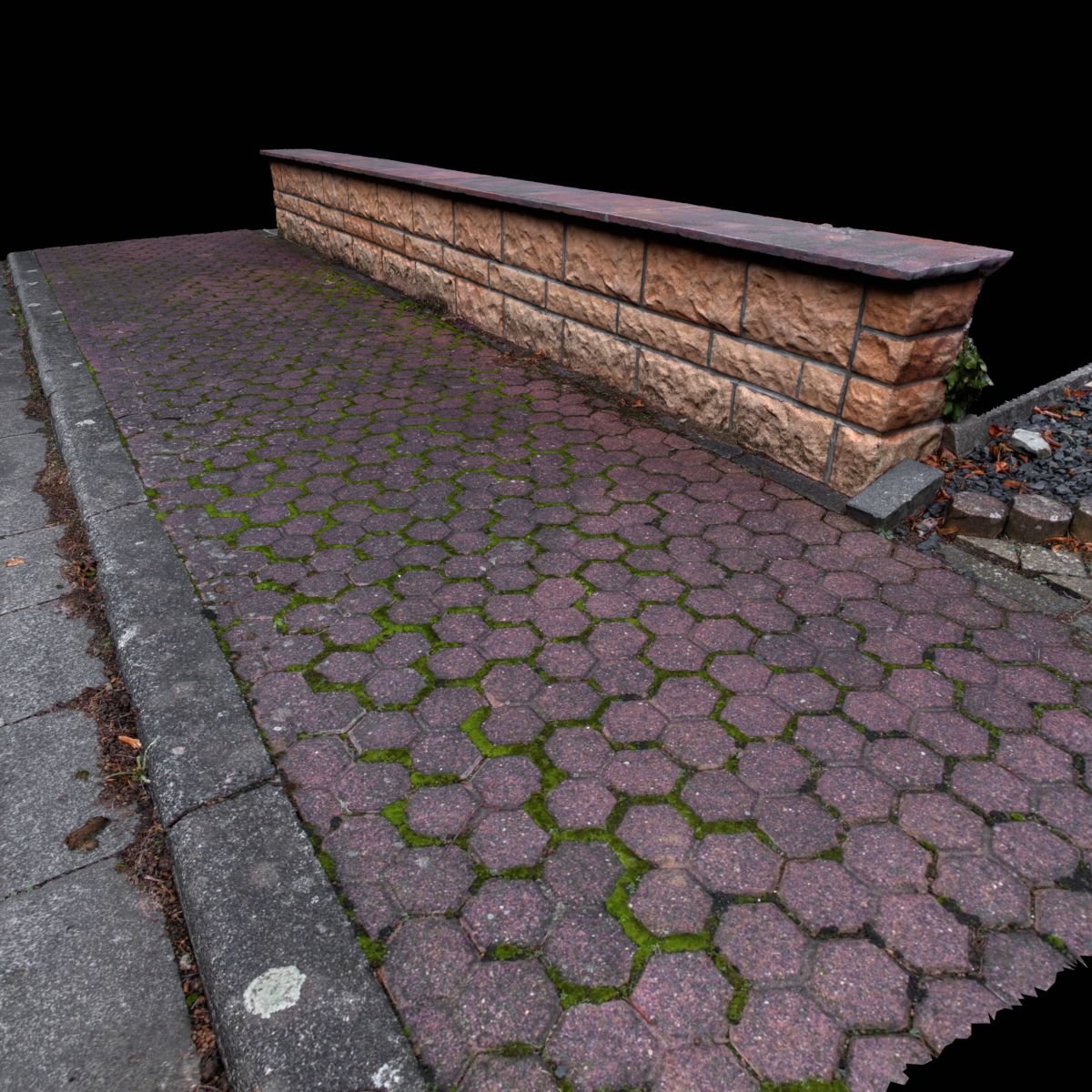 Scanned red sidewalk | Urban Environment models | BlenderKit