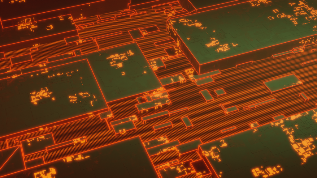 Neon Circuit Grid | Abstract scenes | BlenderKit