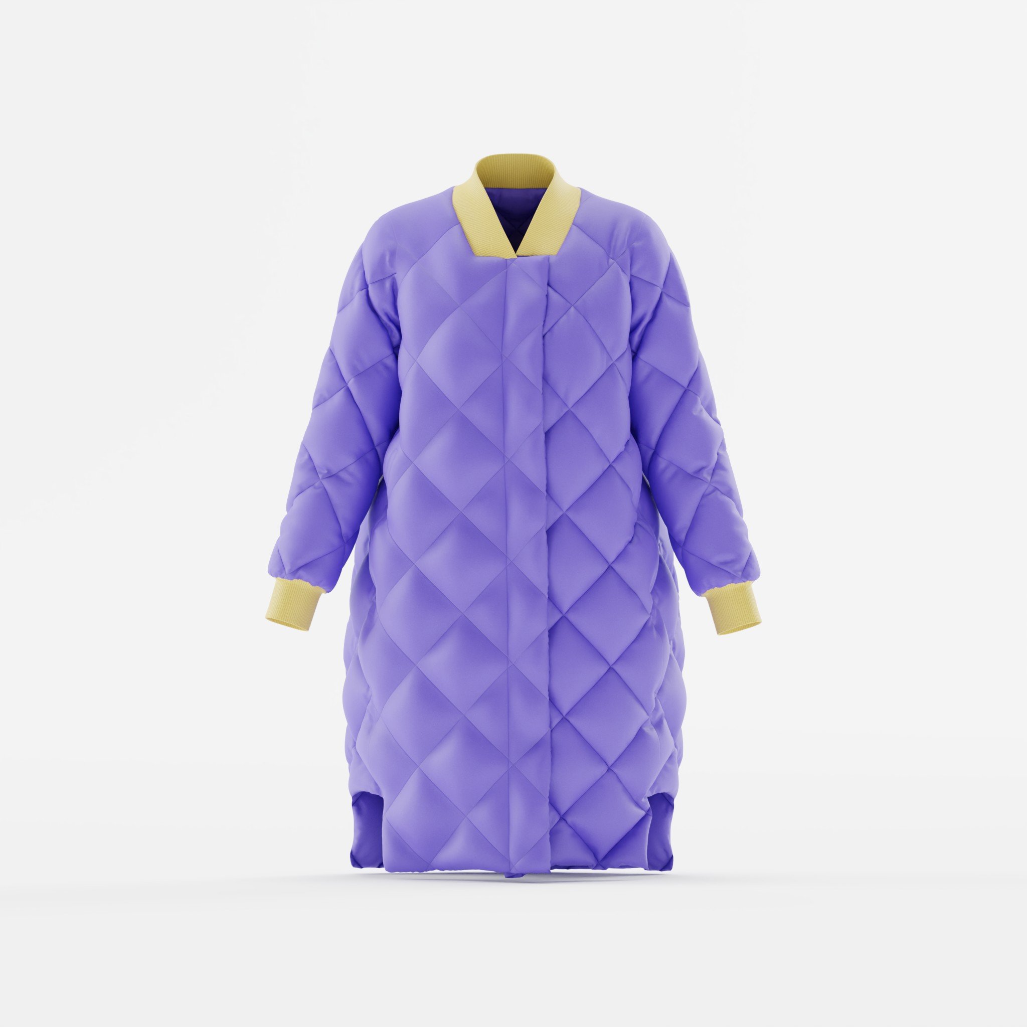 Women's Puffer Jackets | FREE Women Clothing models | BlenderKit