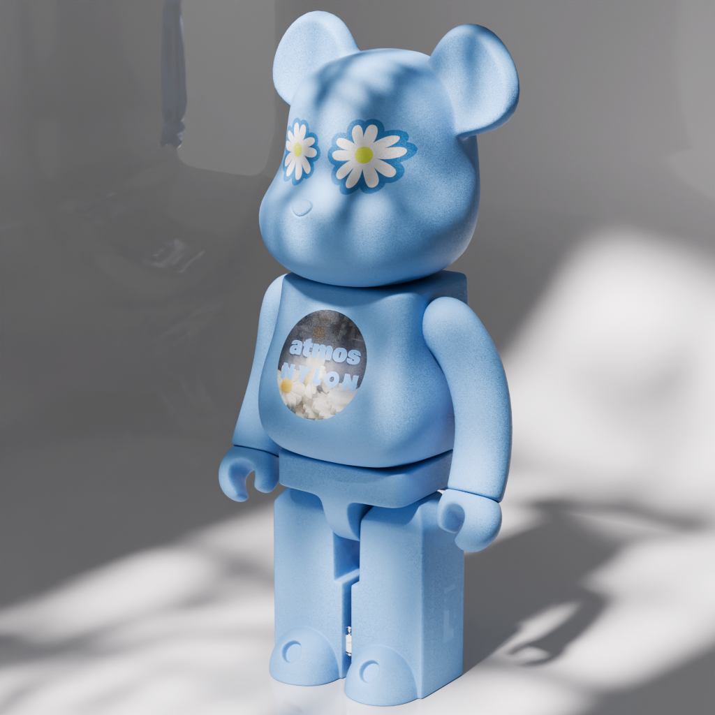 Atmos Nylon X Bear Brick Figurine | Interior Sculptures models | BlenderKit