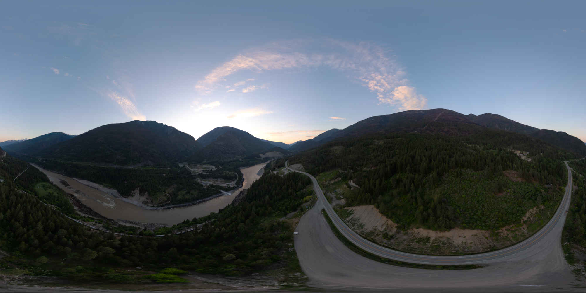 Aerial Landscape at Twilight | Landscapes HDRis | BlenderKit
