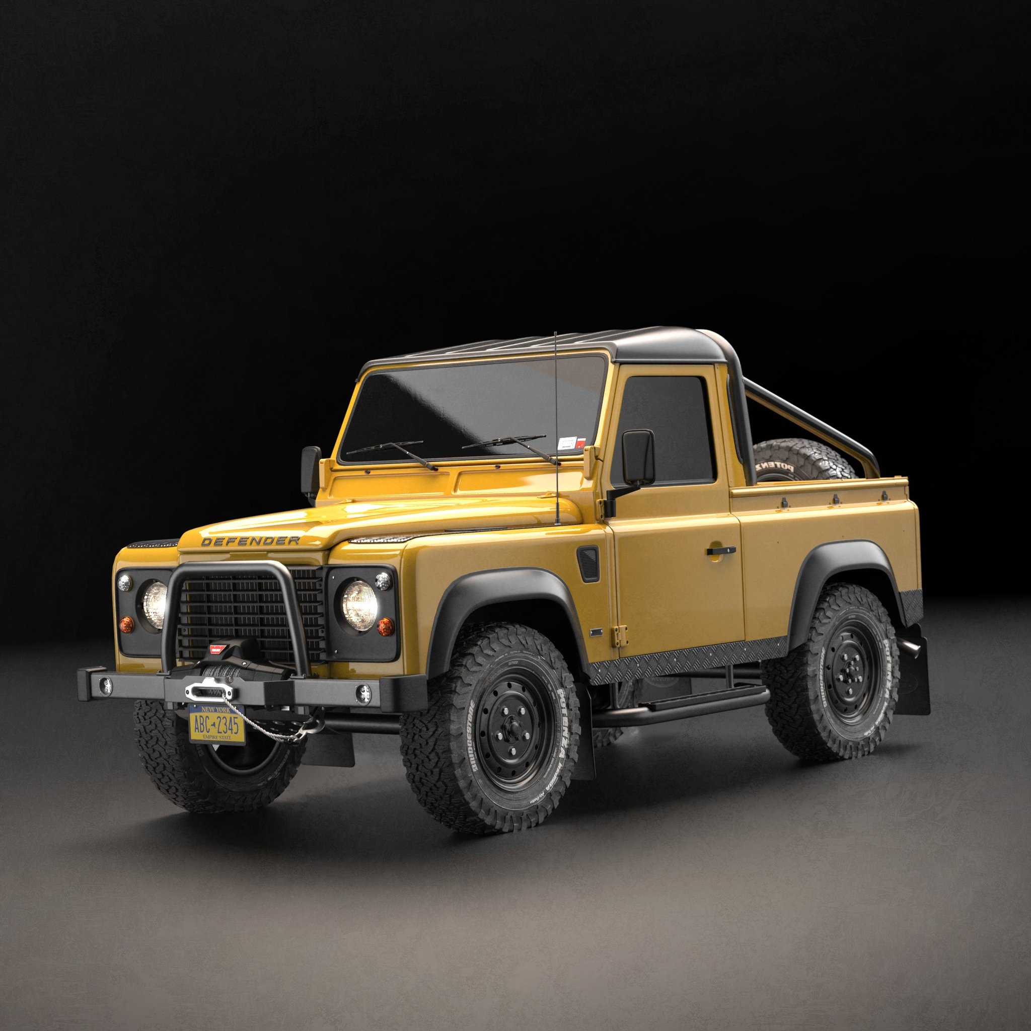 Land Rover Defender 90 Pick-Up -1990 | Modern Cars models | BlenderKit