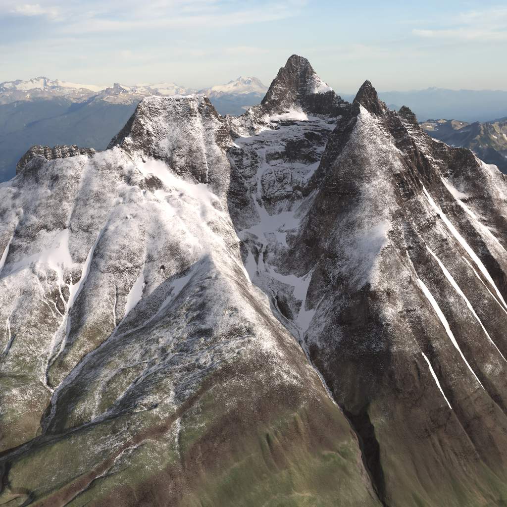 Rock Mountain Peak Landscape | Terrains models | BlenderKit