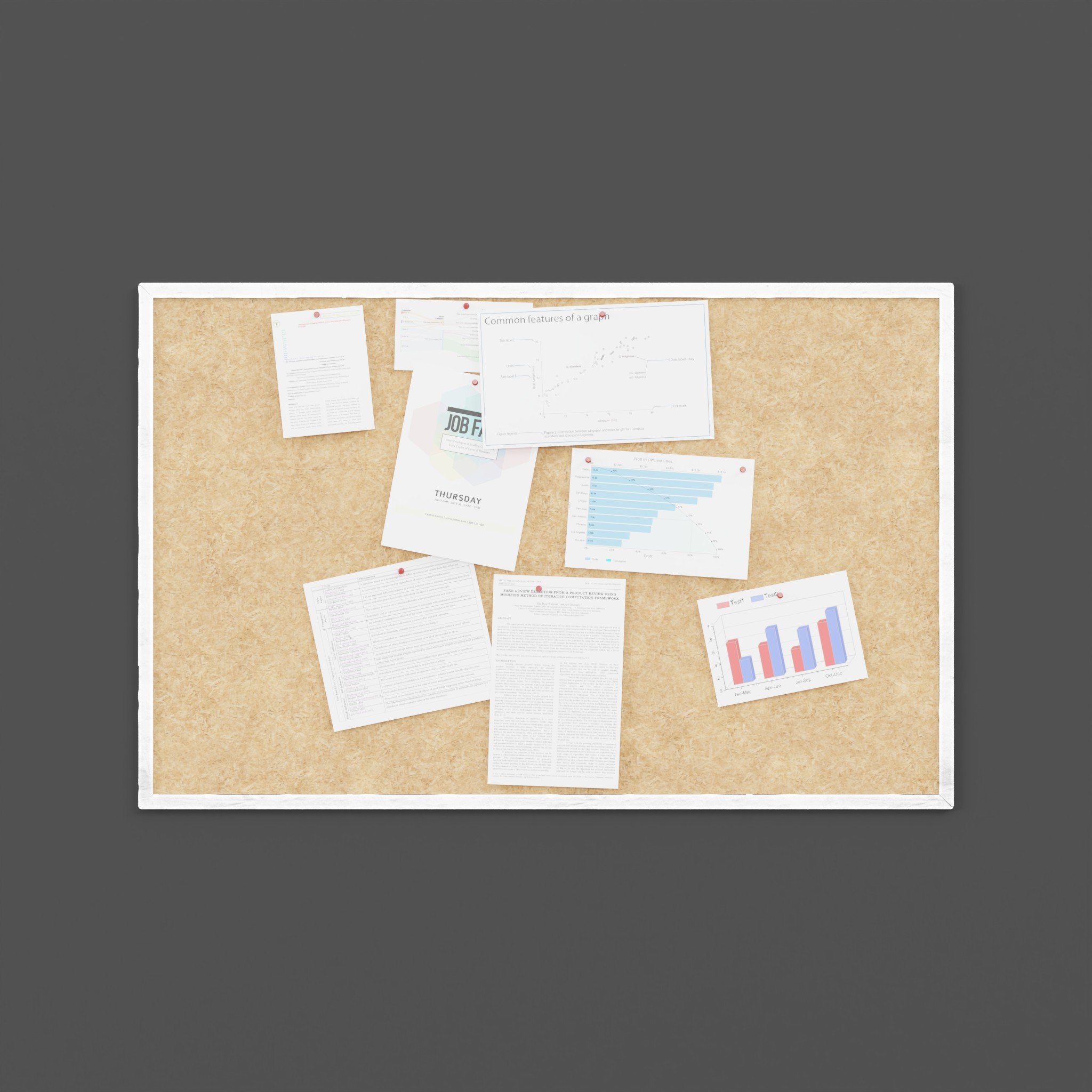 Tack board | Miscellaneous models | BlenderKit