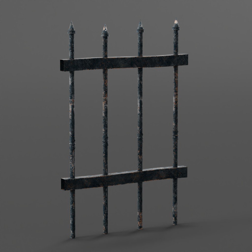 BlenderKit | Download the Graveyard fence model