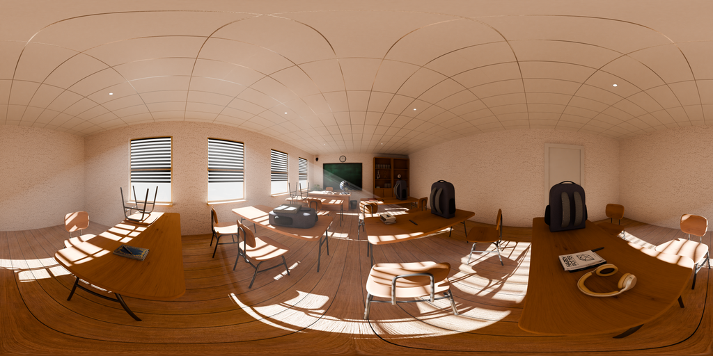 Interior Classroom Free HDRi | Interiors HDRis | BlenderKit
