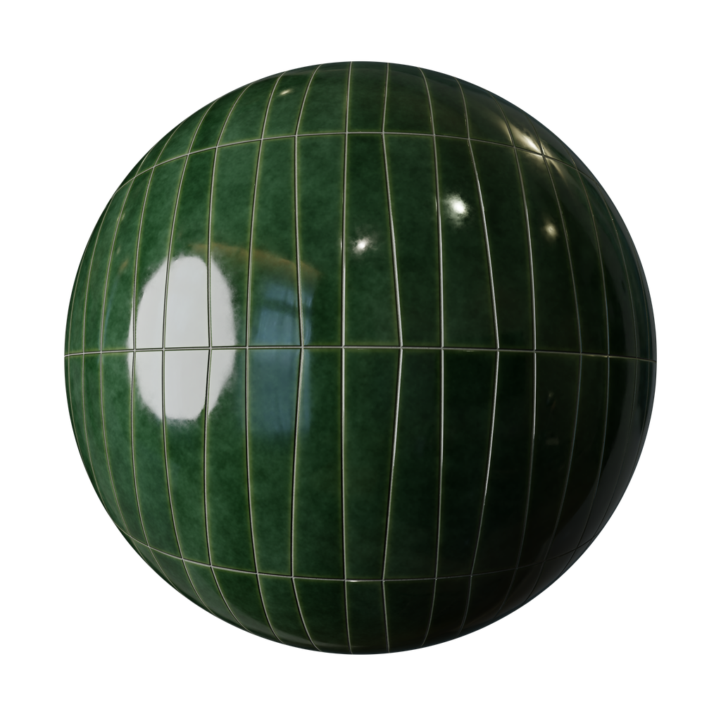 Trapezoid Wall Tile Olive Green | FREE tiles materials | BlenderKit