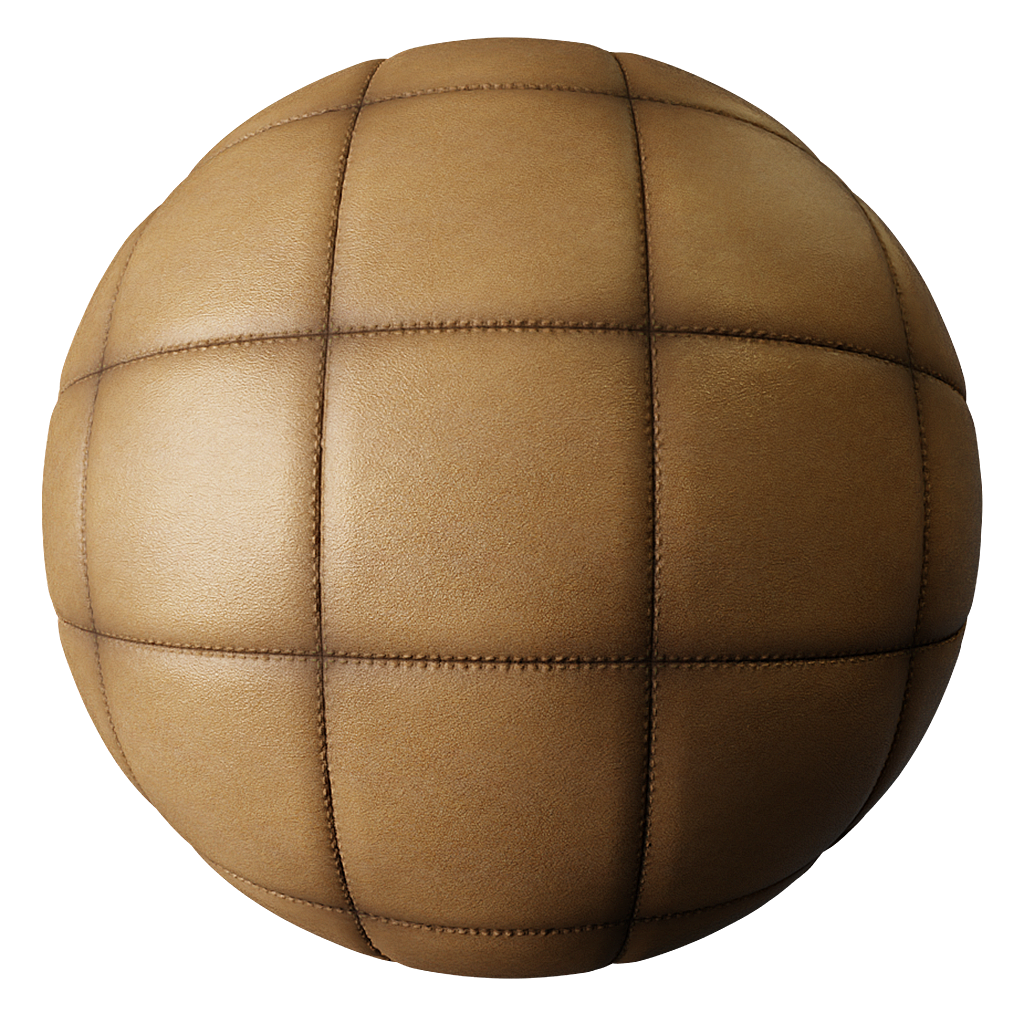 Square Stitch Leather Tan | FREE leather materials | BlenderKit