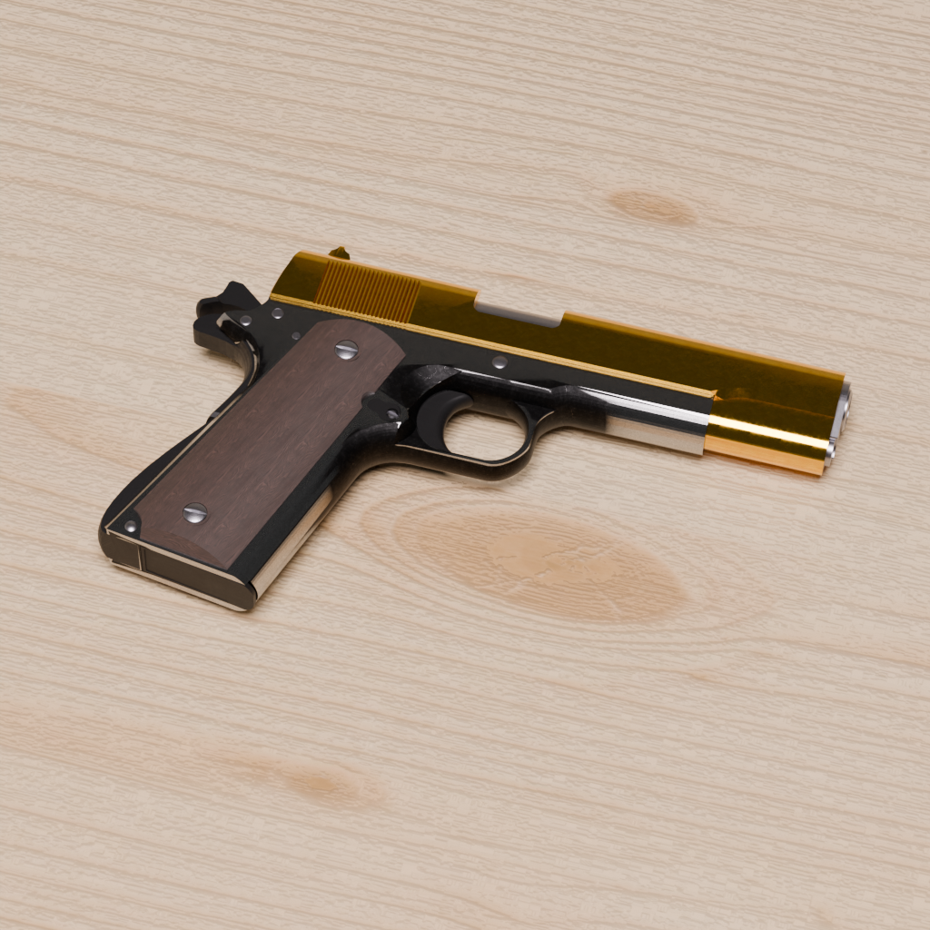M1911 A1 Custom Version Full Gear | Historical Weapons models | BlenderKit