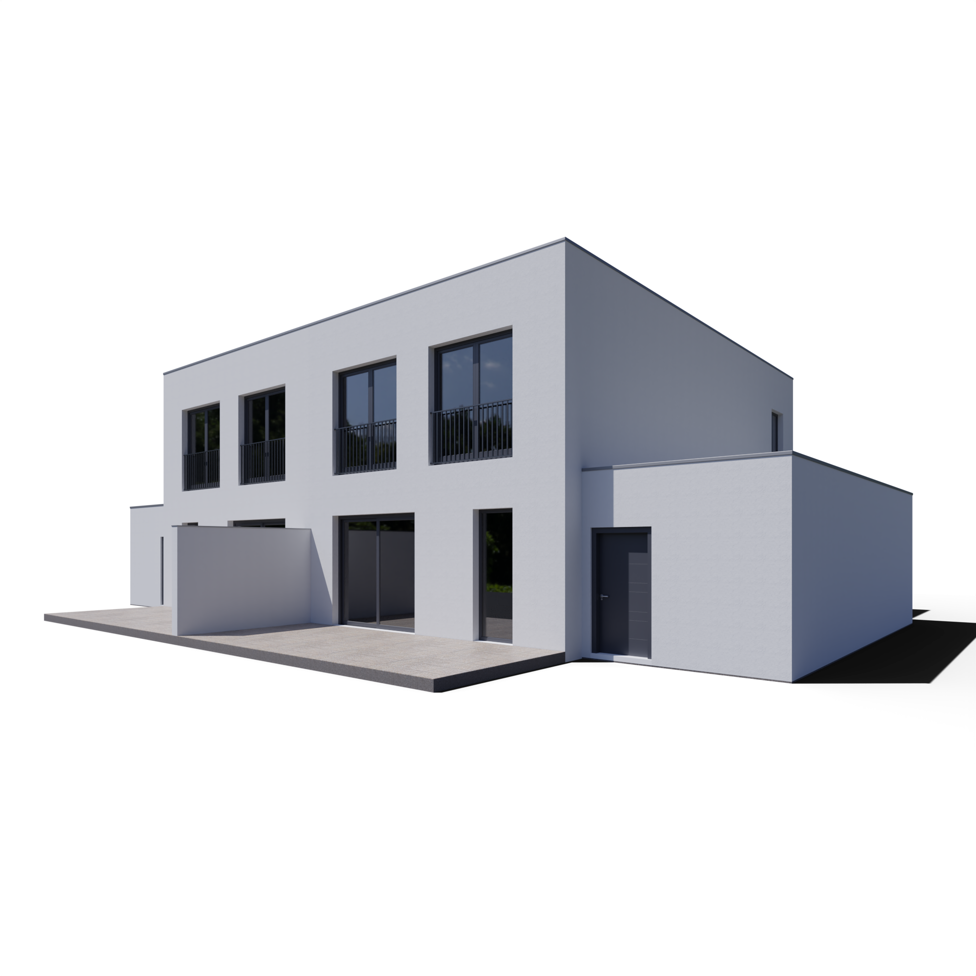 Duplex house | Private Buildings models | BlenderKit