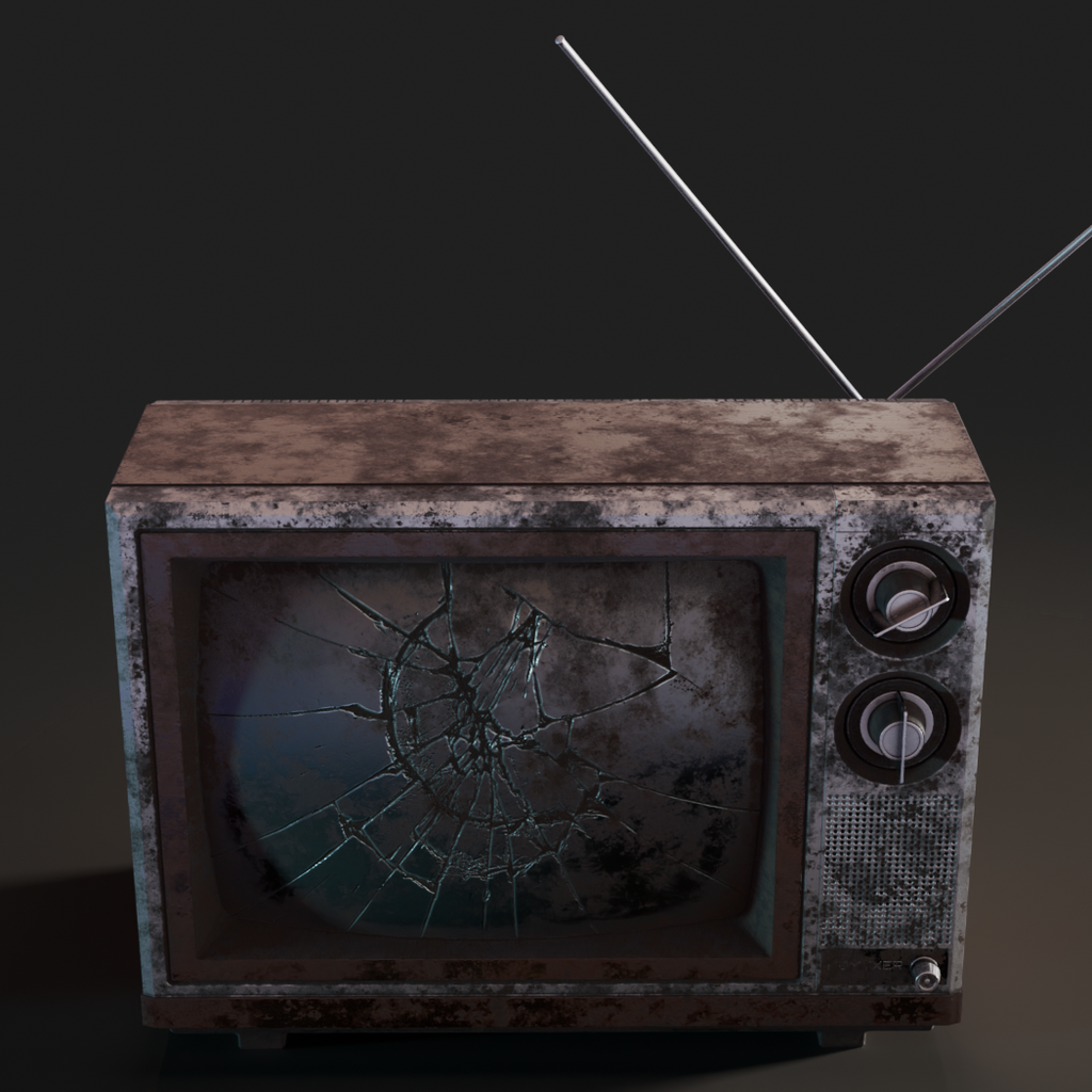 Retro TV 80S Dirt | Video devices models | BlenderKit