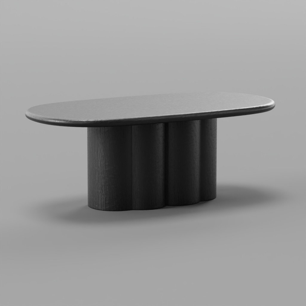 BlenderKit | Download the FREE Oval Dining Table model