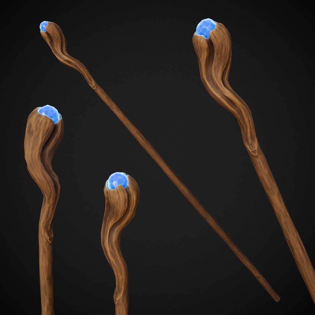 Stylized Fantasy Staff 1 | Weapons & Armors models | BlenderKit
