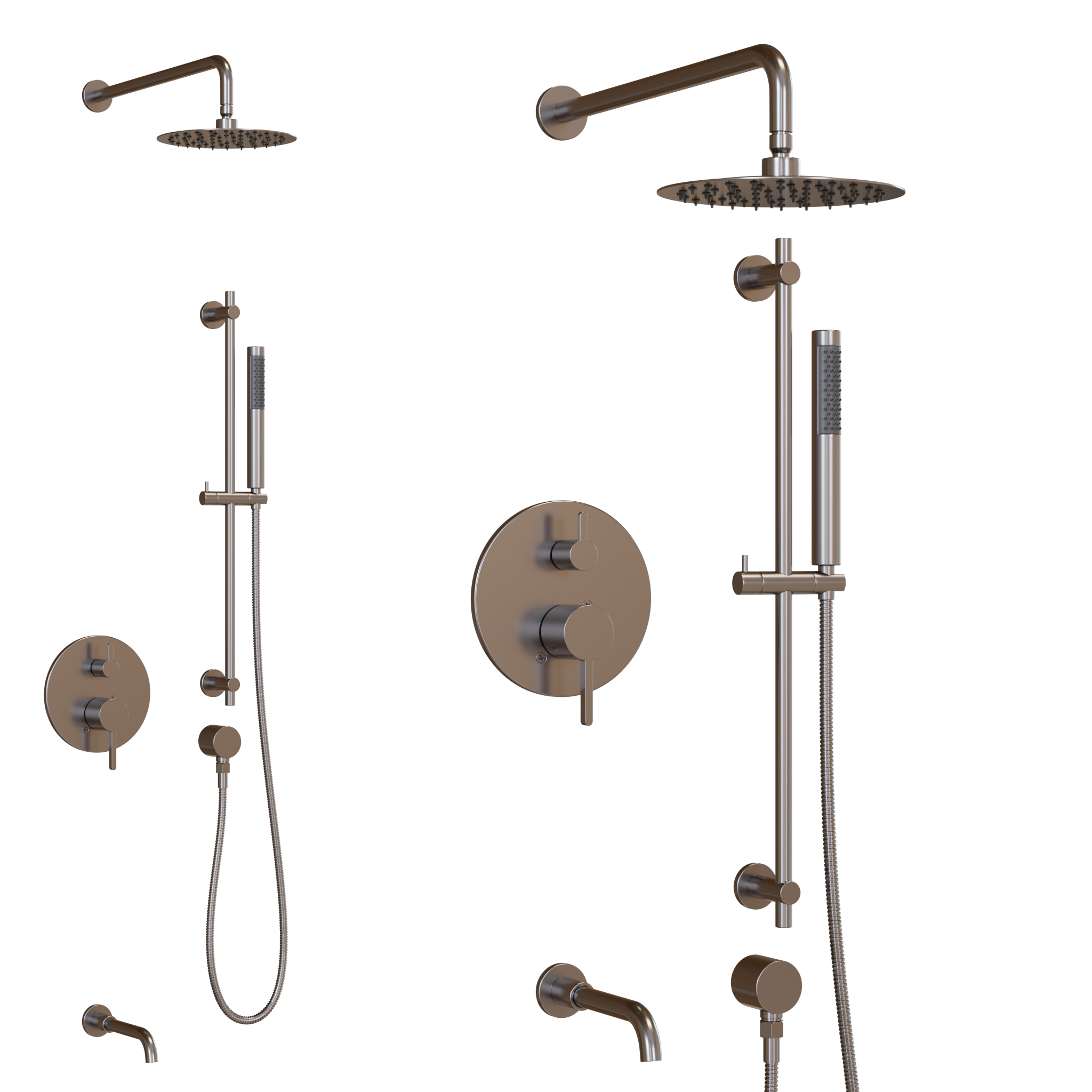 Round Shower Set | Shower models | BlenderKit