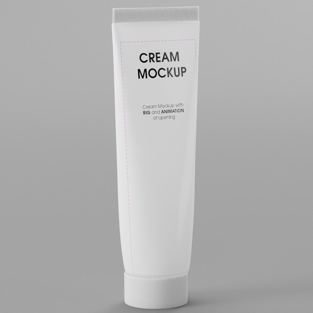 Cream Tube Mockup #4 | FREE Decoration Sets models | BlenderKit