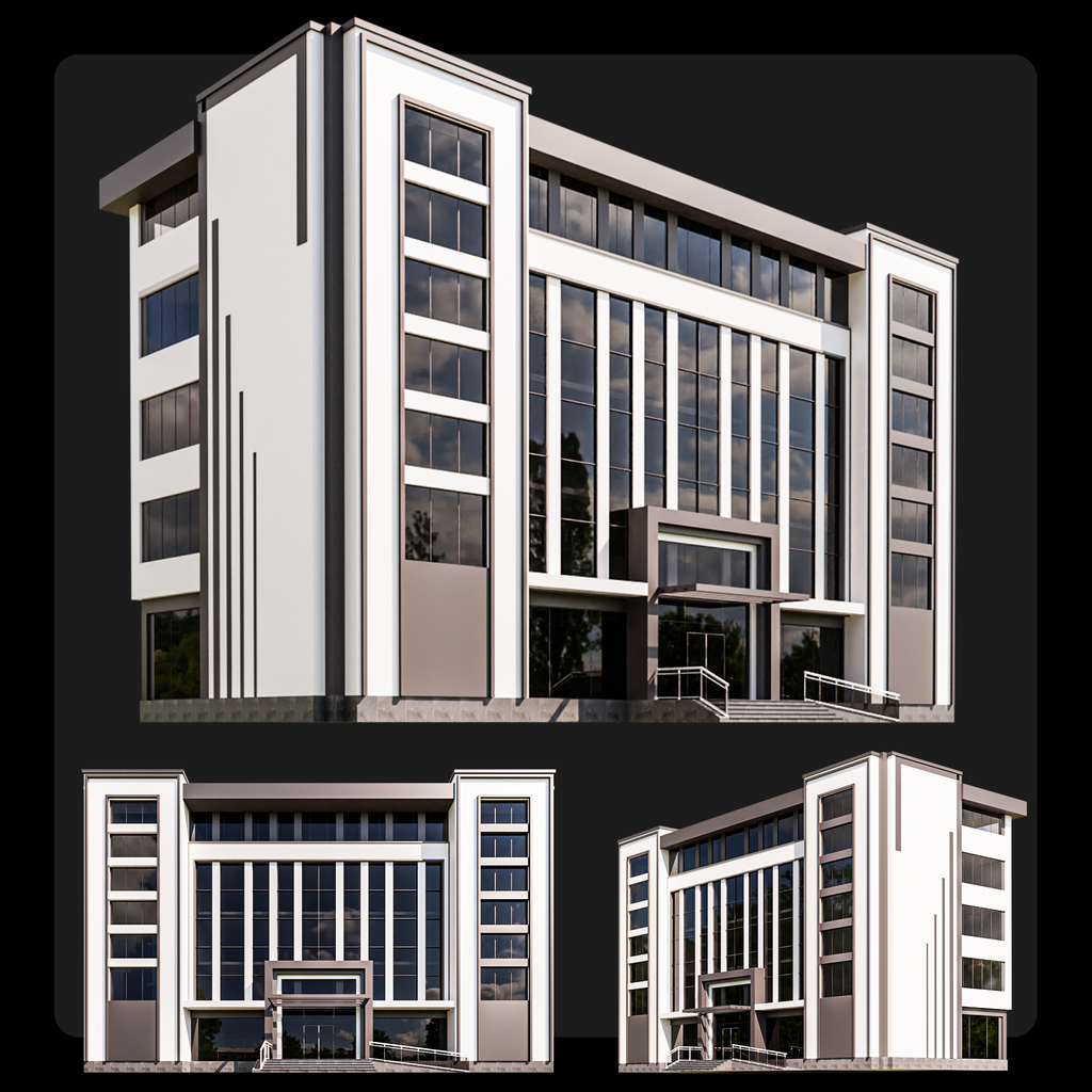 ClinicBuilding | FREE Commercial Buildings models | BlenderKit