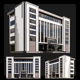 ClinicBuilding | FREE Commercial Buildings models | BlenderKit