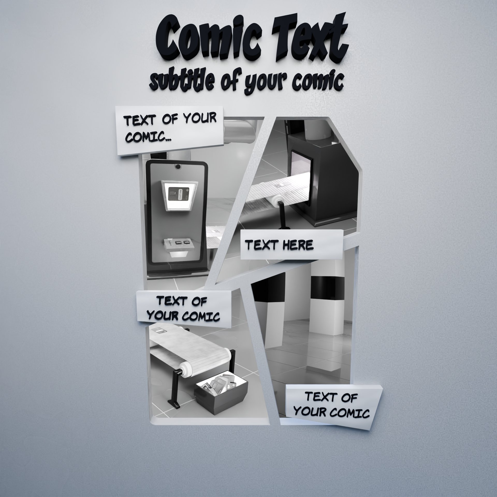 Comic ship factory | FREE Cartoon scenes | BlenderKit